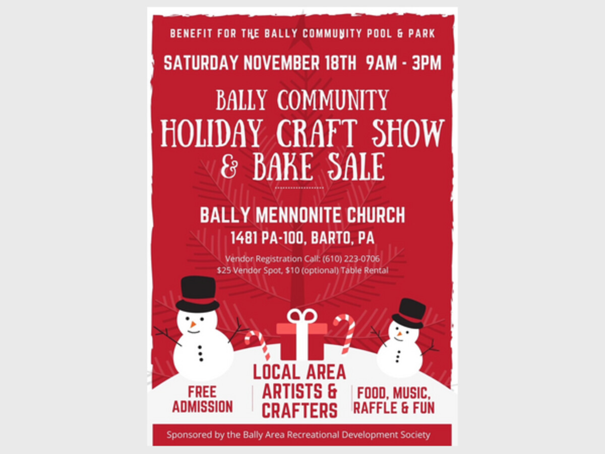 Bally Community Holiday Craft Show & Bake Sale | The Boyertown Area ...