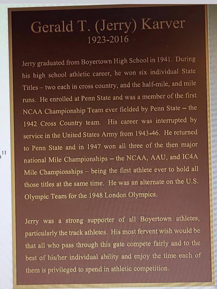 New Gate To Honor Jerry Karver's Athletic Legacy | The Boyertown Area ...